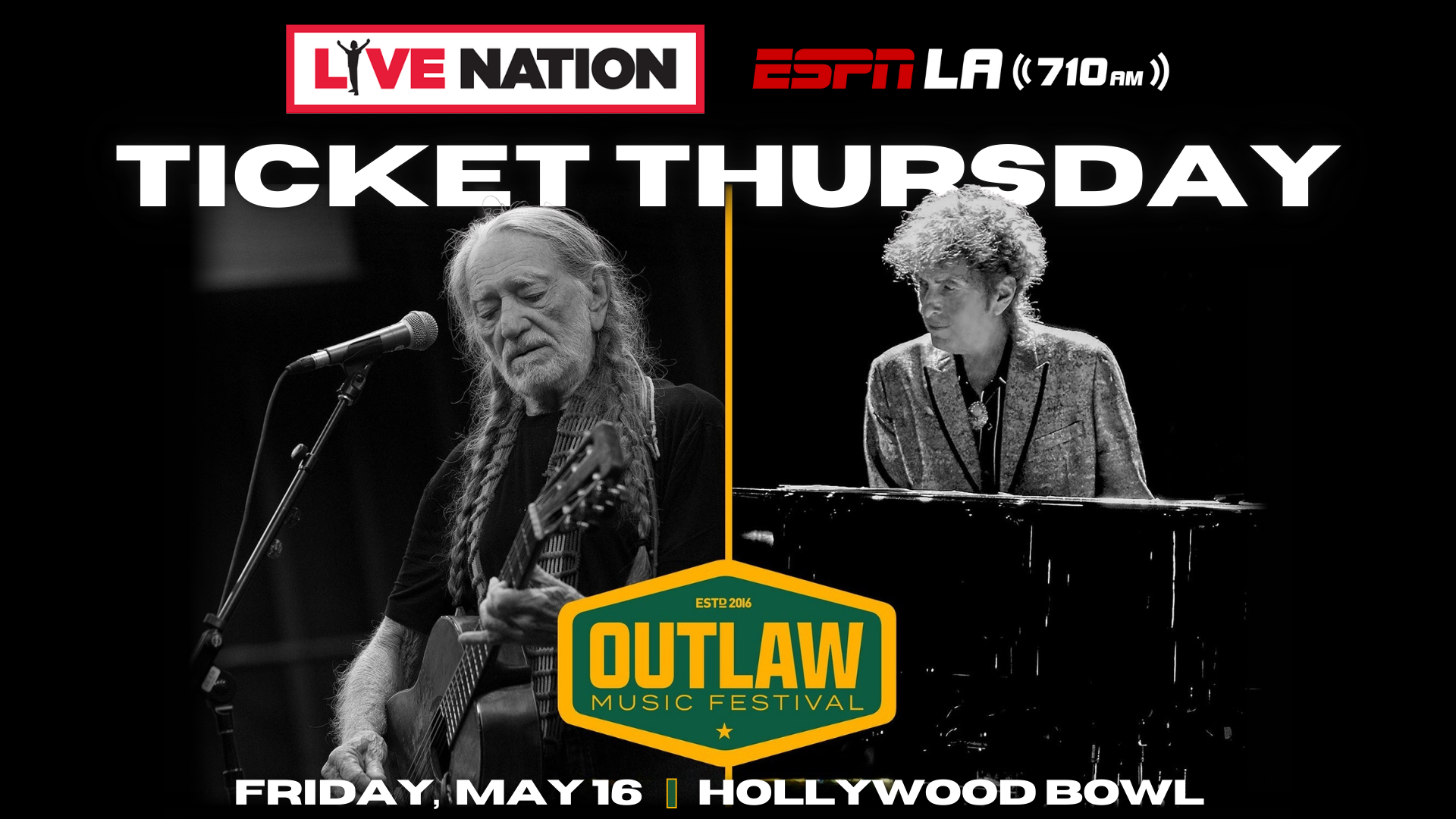 LIVE NATION TICKET THURSDAY - OUTLAW MUSIC FESTIVAL - Good Karma Brands
